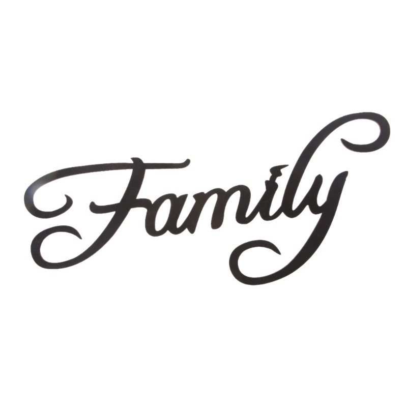 Family Letter Word Wood Hanging Sign Wall Decal Sticker Room Home Decor ...