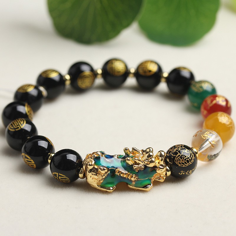 Blessed Piyao Bracelet Black Agate Bracelet Wealth Bracelet Feng Shui ...