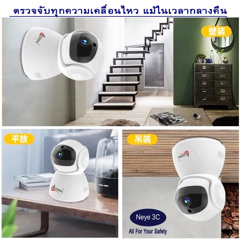 NEYE3C 5ล้านพิกเซล กล้องวงจรปิดไร้สาย ip camera 5mp หมุนได้ 355 องศา มี ...