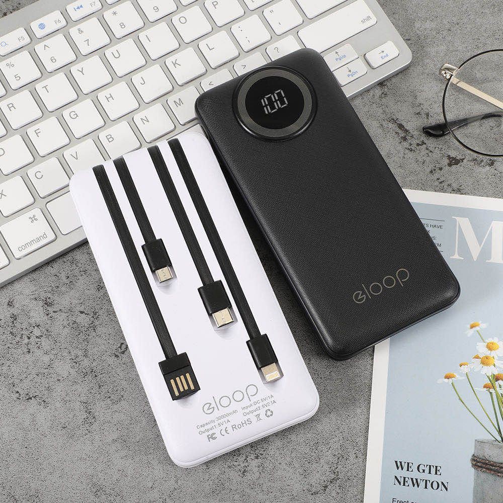 Eloop Power bank 30000mAh พร้อมส่ง แถมซองกันน้ำกับสายชาร์จ แบบใหม่สุด ...