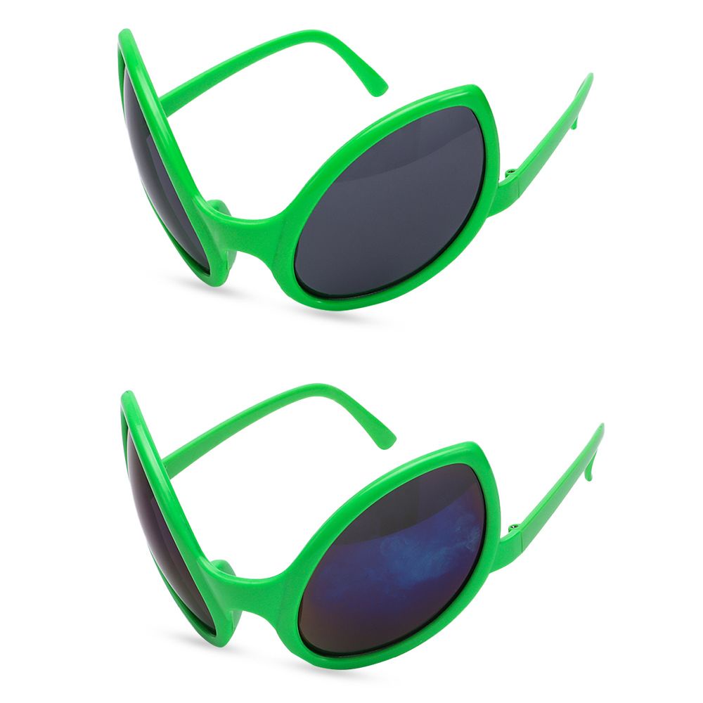 JONY Kids and Adults Green Alien Glasses Halloween Alien Sunglasses ...