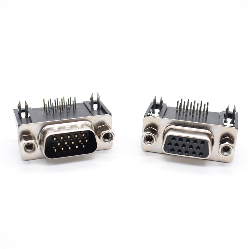 VGA Adapter DB 15 dr15 15 pin D Sub Female Male 15 Way PCB 90 Degree ...