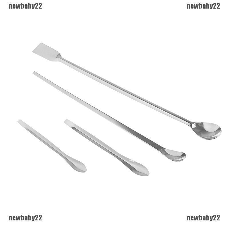 NBYStainless Steel Lab Micro Spatula Spoon Scoop Shovel Pharmacy ...