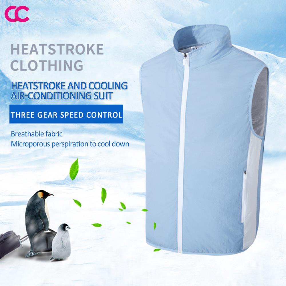 [Ready Stock] No Power Bank Summer Fan Cooling Vest Air Conditioning ...