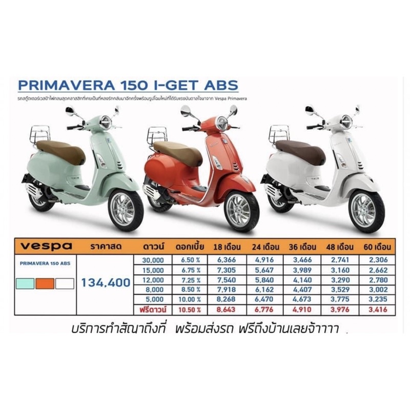 PRIMAVERA 150 I-GET ABS | Shopee Thailand