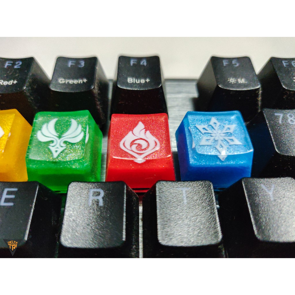Genshin Impact Vision Glitter Mechanical Keycaps (Colored) Custom ...