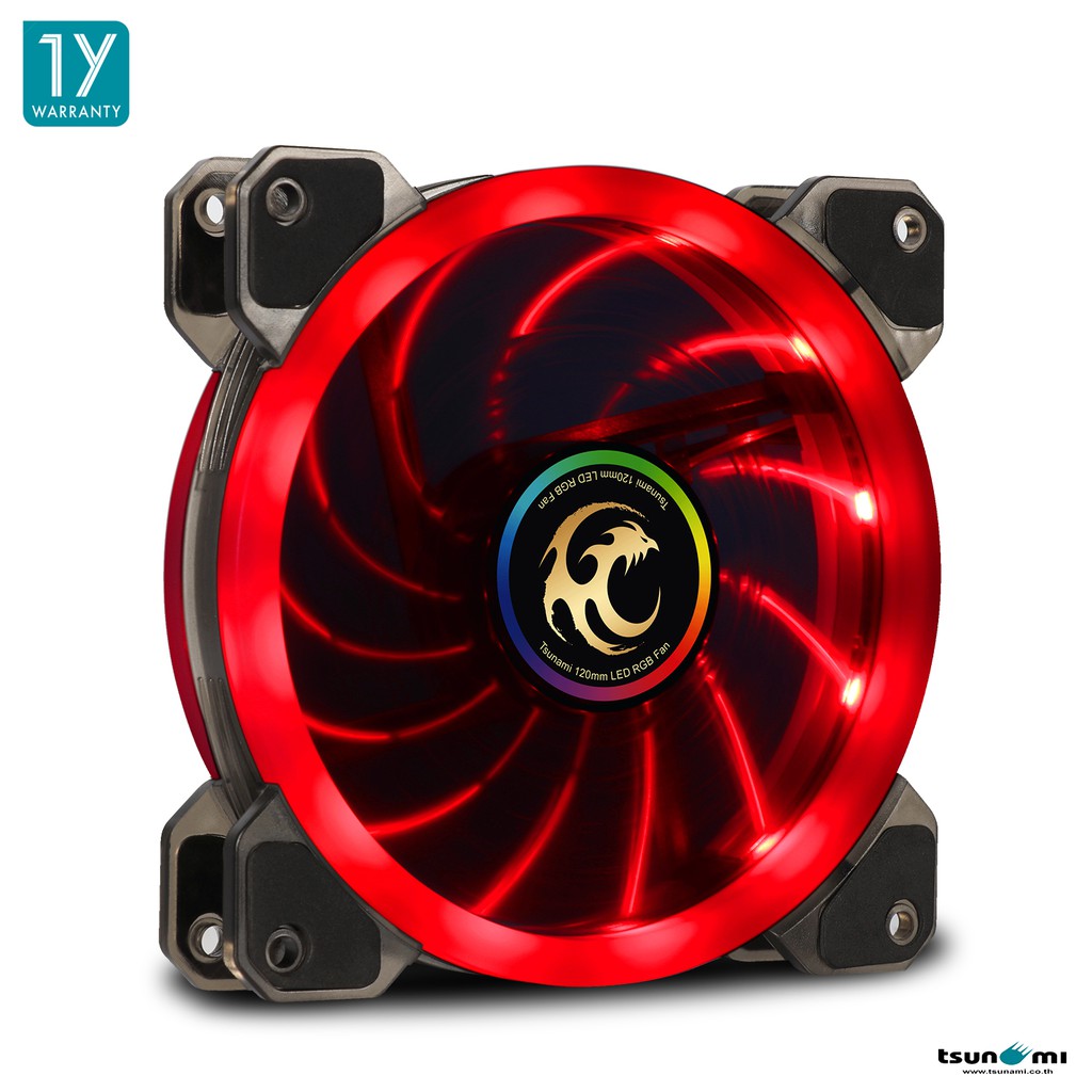 พัดลมระบายความร้อน Tsunami Dual Ring Series cRGB Cooling Fan X3 (รับ ...
