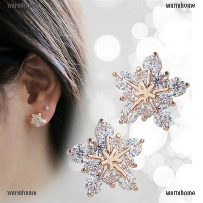 WHTH ต่างหูคริสตัลรูปดาวห้าแฉกสำหรับผู้หญิง - warmhome.th - ThaiPick