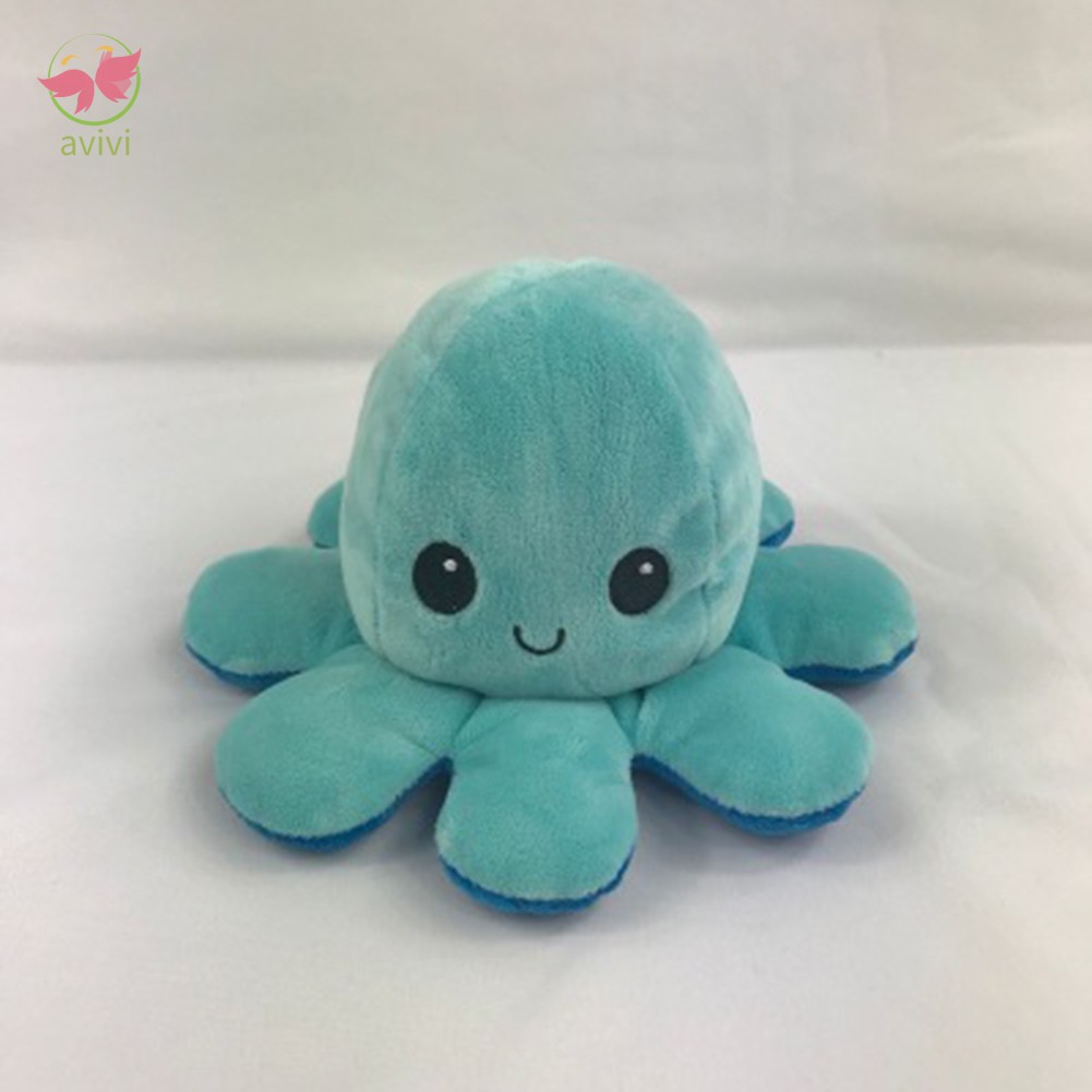 Cute Octopus Plush Toys Double-sided Flip Octopus Soft Reversible ...