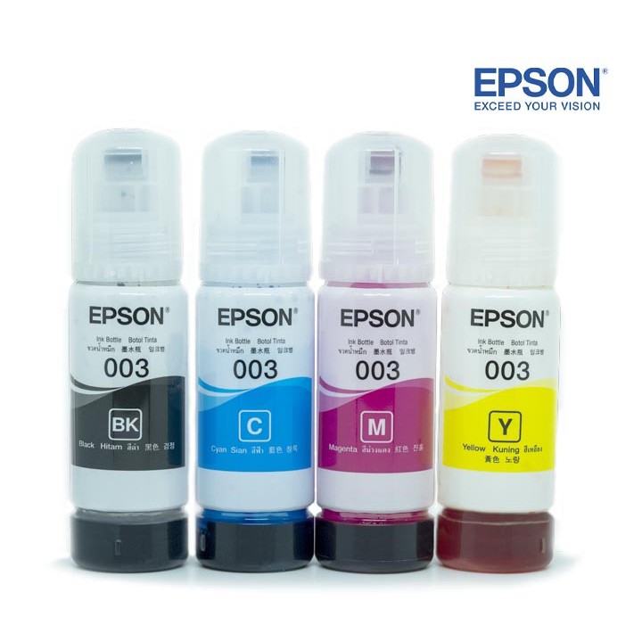 EPSON INK T003 ORIGINAL NOBOX Set BK,C,M,Y หมึกเติม เอปสัน T003 ของแท้ ...