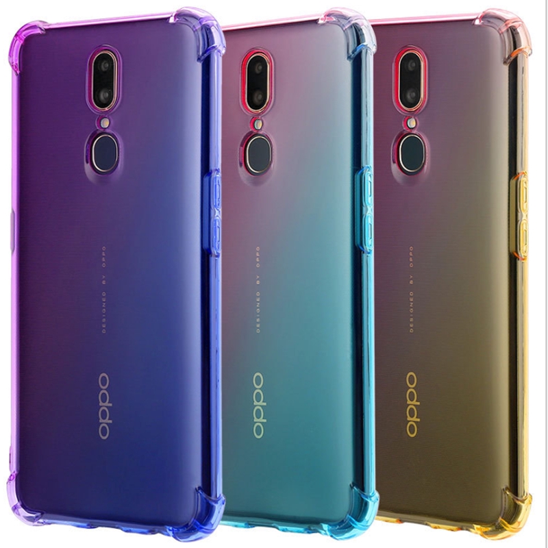 เคสโทรศัพท์ซิลิโคนแบบนุ่มไล่โทนสีสําหรับ Oppo R19 A9 F11 R17 XR17 Pro Neo R15 Dream Mirror K1 ...