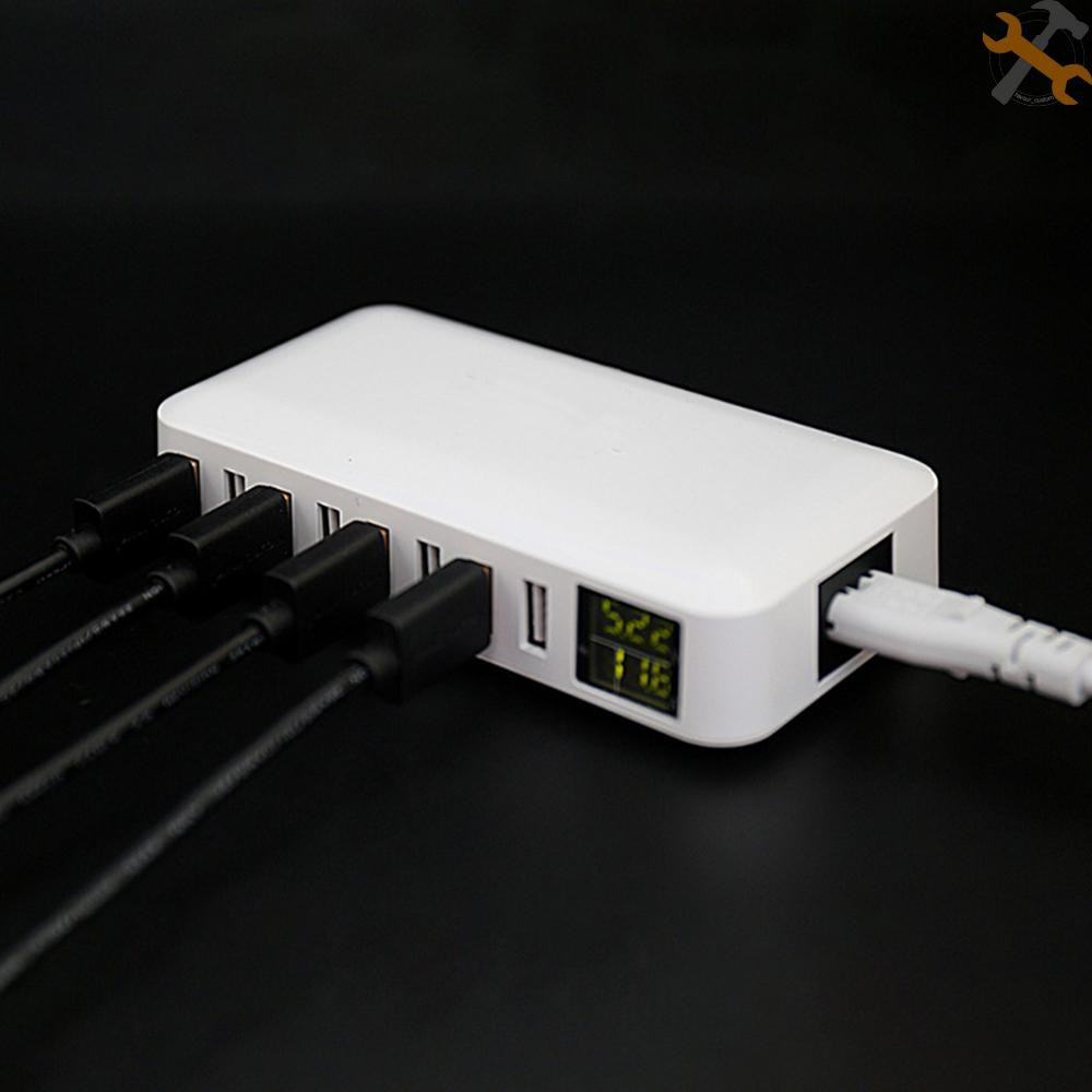 CUST 8 Ports Smart USB Charger 50W 8A Multi Port USB Hub with LCD ...