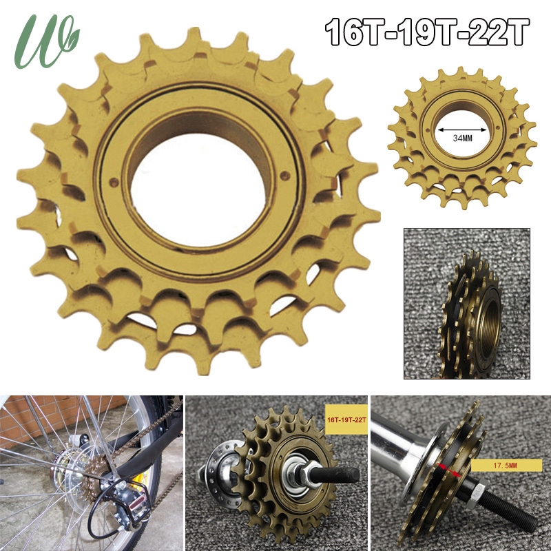 อุปกรณ์เสริมจักรยานอลูมิเนียม 3 speed freewheel cog สําหรับ fixie bikes ...