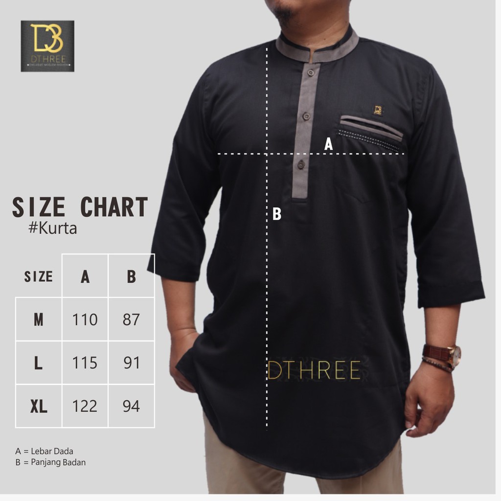 Koko Kurta Wafa เสื้อเชิ้ตผ้าฝ้ายสีดําสําหรับ Toyobo Fodu By Dthree ...