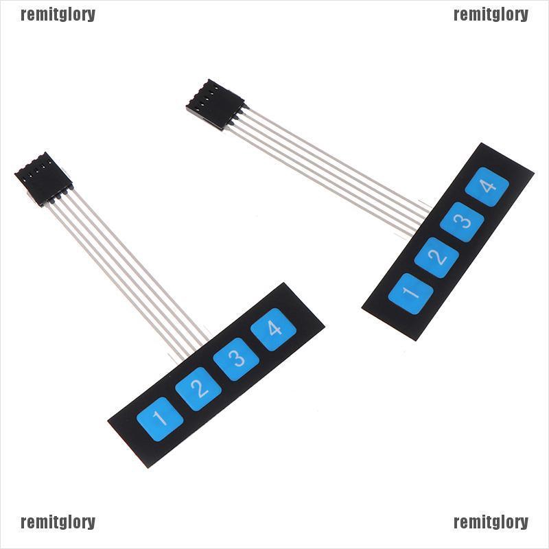 (rem) 5 ชิ้น 1x4 matrix array 4 คีย์เมมเบรนสวิทช์ปุ่มกดแป้นพิมพ์ 4 คีย์ ...