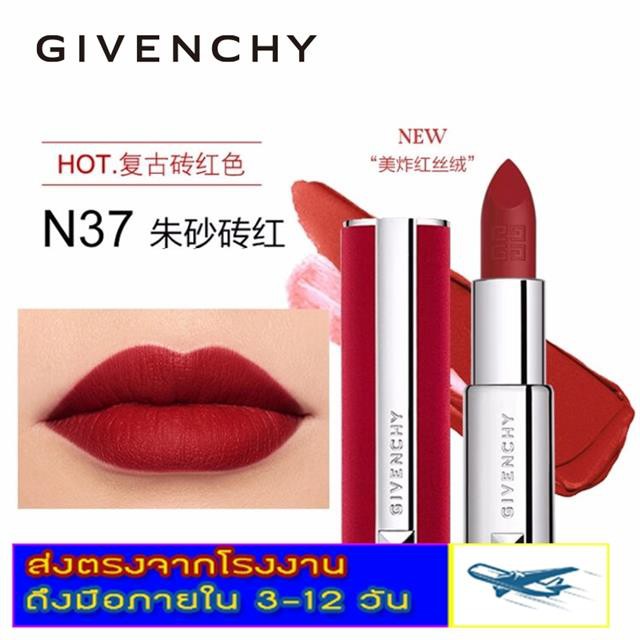คู่ที่ 11 Givenchy Givenchy Haute Couture Red Velvet Lipstick N37 Lipstick Official ของแท้ ...