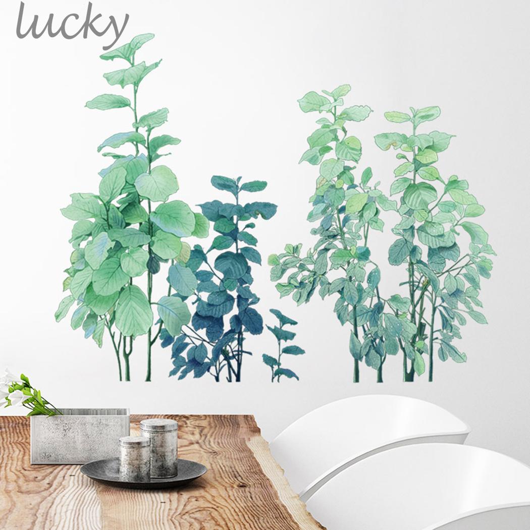Wall Sticker Bedroom Room Living room Decoration DIY Plants Wall ...