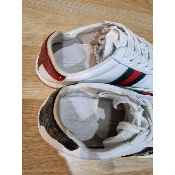 รองเท้ากุชชี่ GUCCI Embroidered Bee Ace Sneakers ของแท้มือสอง ...