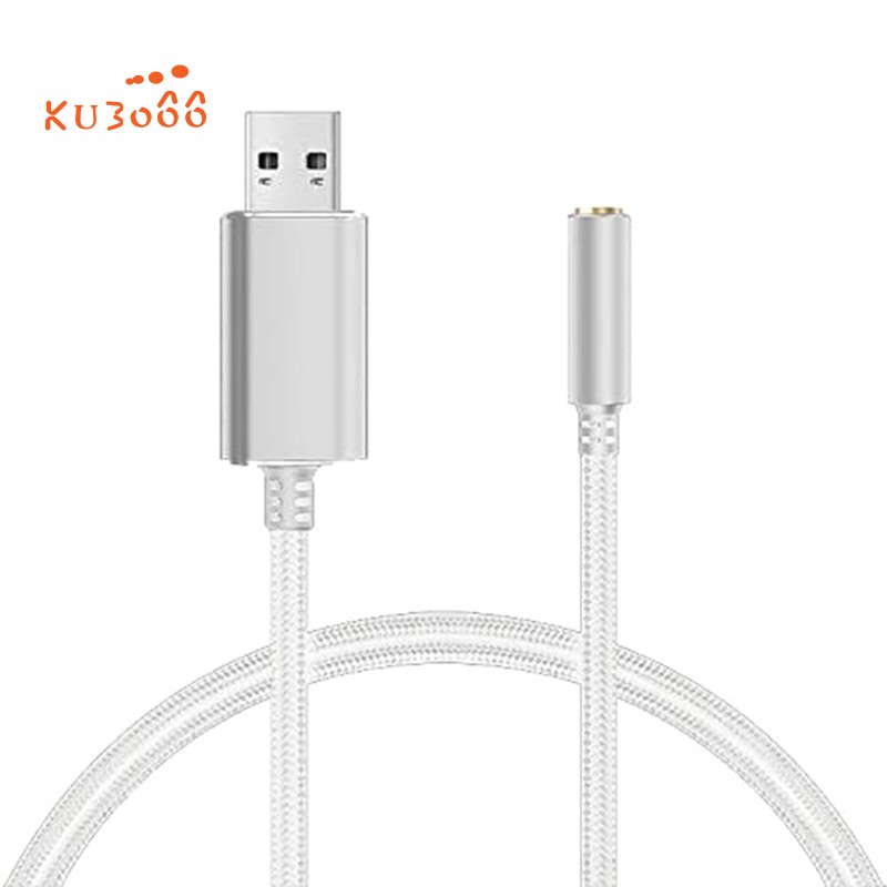 USB to 3.5mm Audio Cable Drive Free External Sound Card External ...