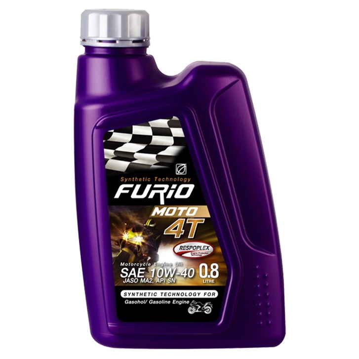 บางจาก FURiO 4T Jaso MA2 10W40 (ขนาด 0.8 ลิตร) น้ำมันหล่อลื่นเกรดพรี ...