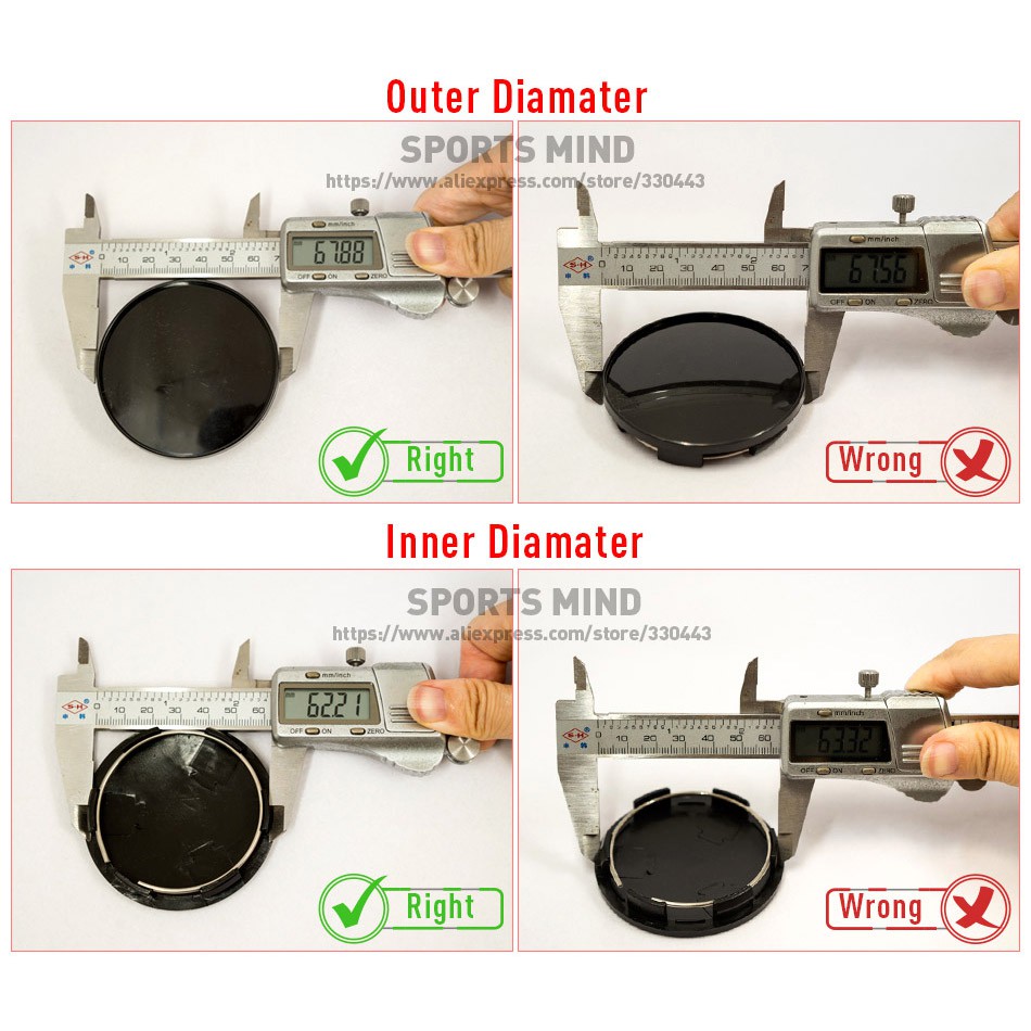 4PCSlot 6864MM Car Wheel Center Hub Caps for SSR PRODUCED BY SPEED STAR ...