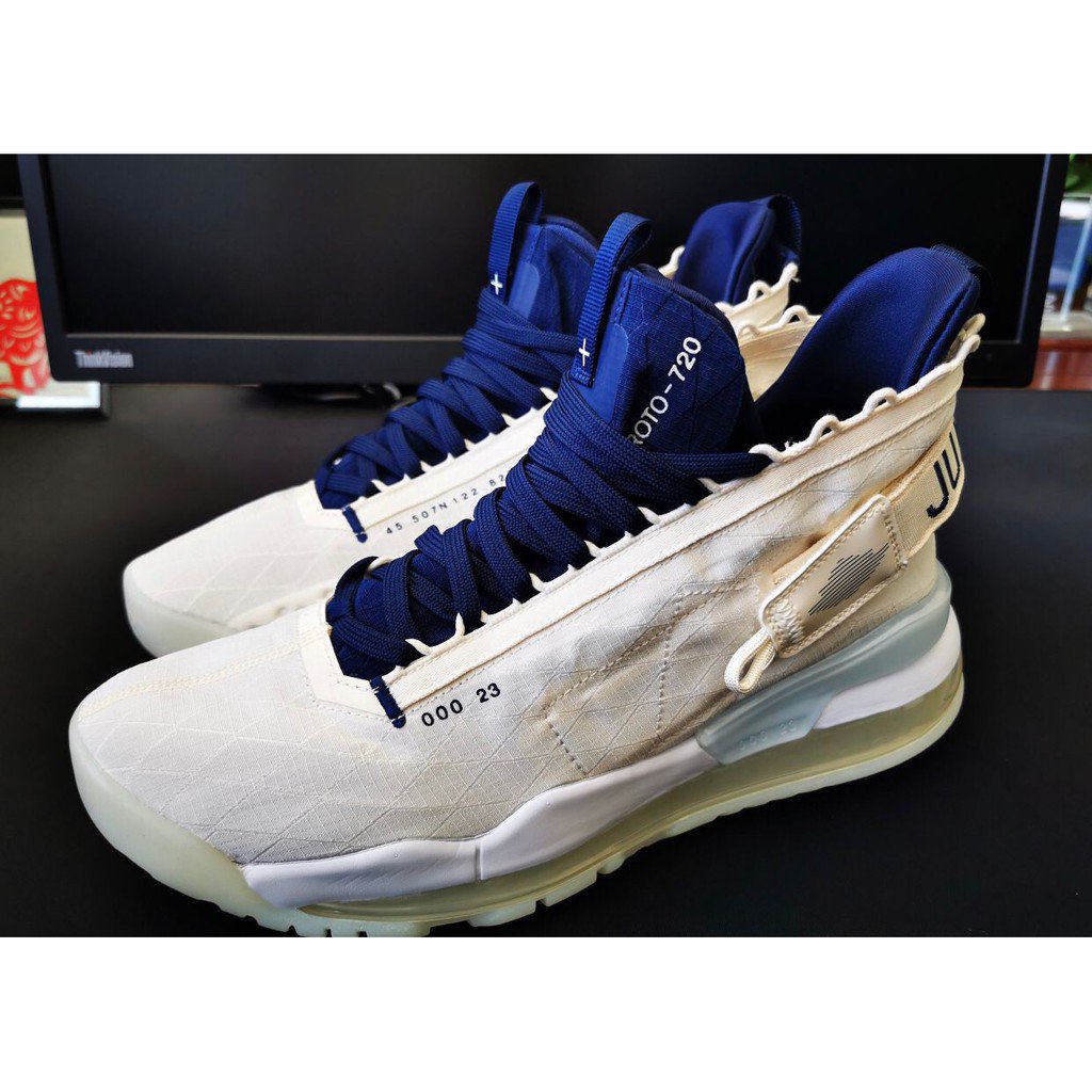 Nike Jordan Proto - Max 720 รองเท้าลําลองสีเทาสีเขียวสําหรับผู้ชาย ...