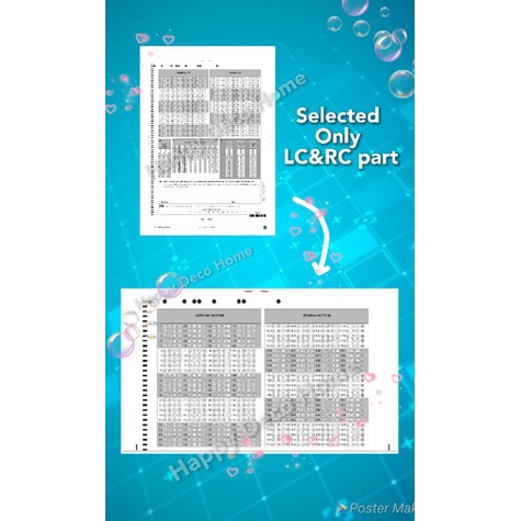 TOEIC Answer Sheet 2022 ขนาด A4และA5(=ครึ่งA4) มี 200 ข้อ LC100 RC100 ...
