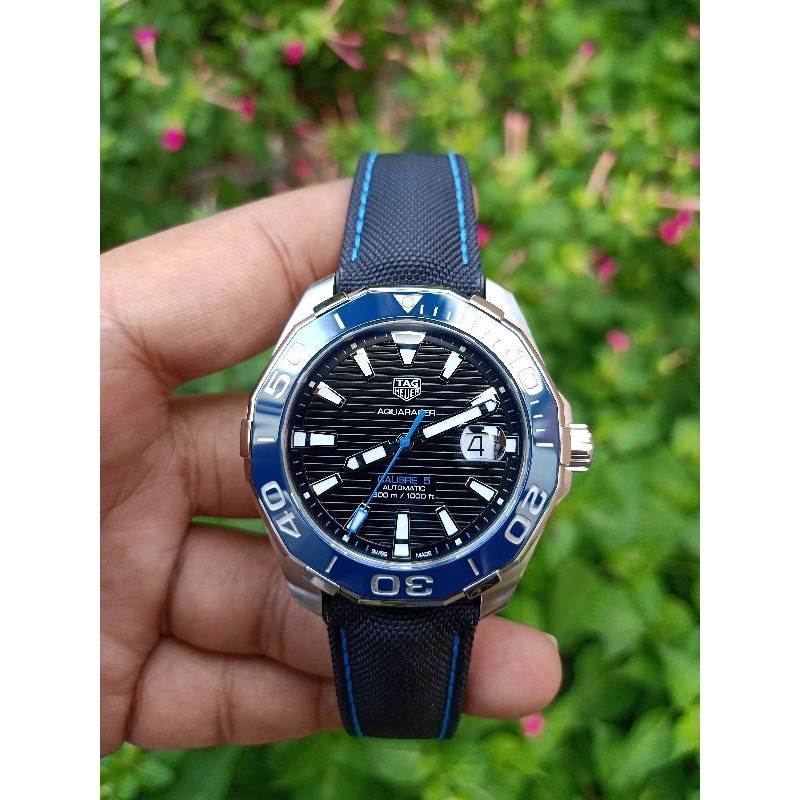Tag Heuer Aquaracer Auto Calibre 5 Blue Ceramic WAY201C ...