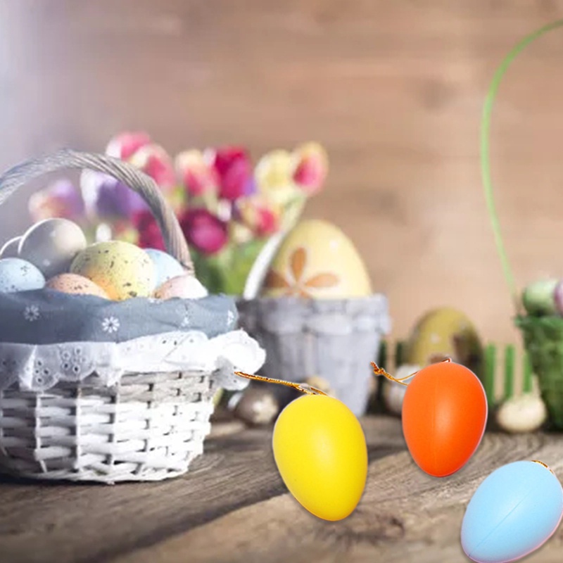Wmmb จี้ไข่อีสเตอร์พลาสติก Diy สําหรับแขวนตกแต่งปาร์ตี้วันเกิด 12 ชิ้น - warmhome01.th - ThaiPick