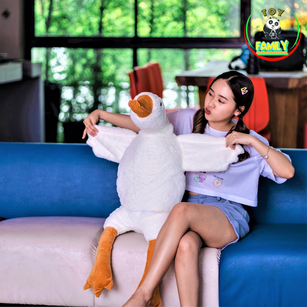 ตุ๊กตาครอบครัวห่านสีขาว ขนาด190CM 160CM 130CM 90CM ขนนุ่มนิ่มน่ากอดมาก เขียนการ์ดอวยพรได้ ตุ๊กตา ...