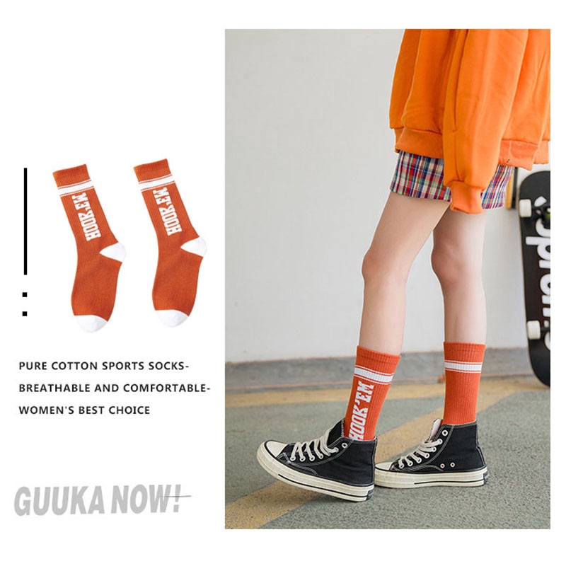 Street Ins Style Loose Women Long Socks Multicolour New Fashion Girls ...