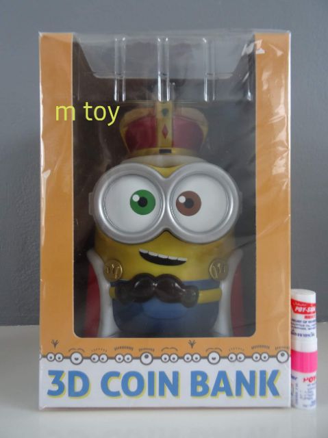 ฟิกเกอร์แท้ JP มือ1 มินเนี่ยน MINION Mountain 2 3D COIN BANK ( King Bob ...