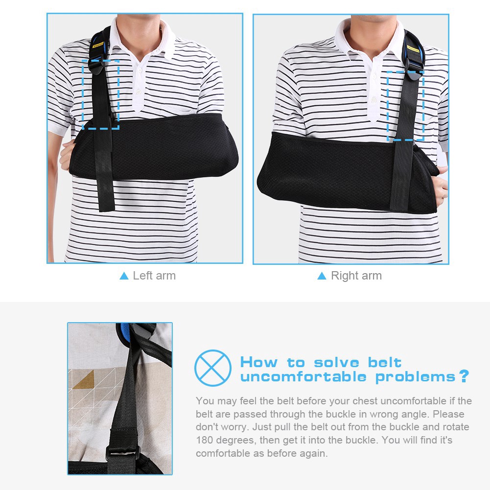JIADA Universal Arm Sling Adjustable Soft Padded Shoulder Strap fWsv ...