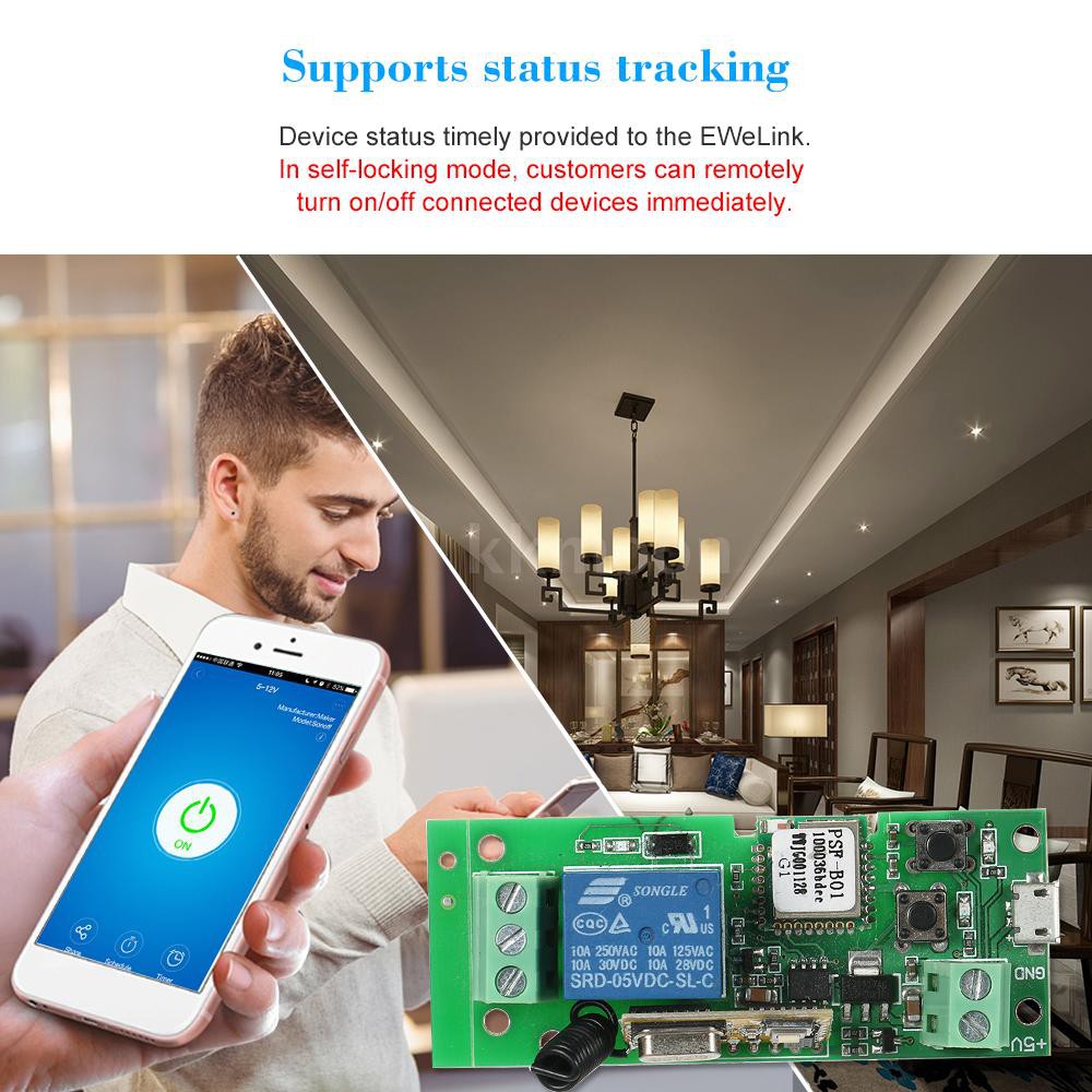 eWeLink USB DC5V 433Mhz Wifi Switch Wireless Relay Module Smart Home ...