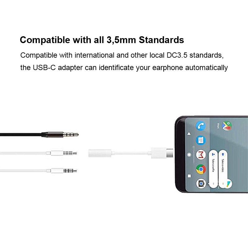 Type-C to 3.5mm Earphone cable Adapter usb 3.1 Type C USB-C male to 3.5 ...