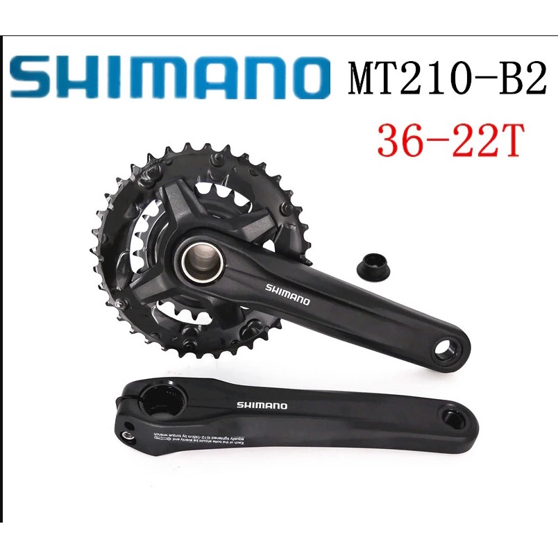 ขาจานกระโหลกกลวง shimano alivio 2 ใบ (รุ่น FC-MT210-B2) 36/22t | Shopee Thailand