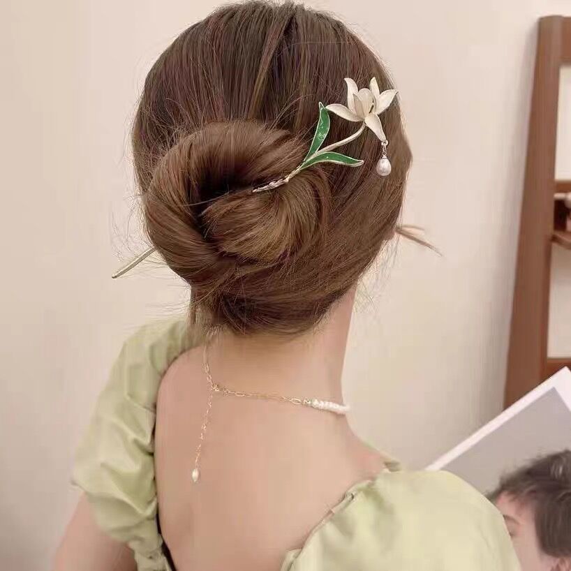 ใหม่ กิ๊บติดผม โลหะผสมสังกะสี ไข่มุกเทียม กล้วยไม้ ผู้หญิง หรูหรา ...