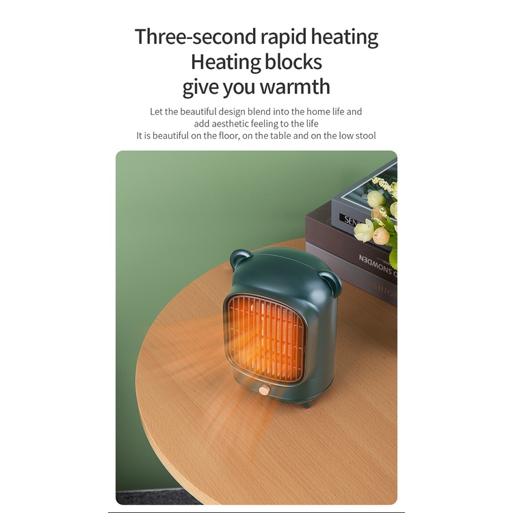 500W Portable Electric Heater Mini Fan Heating Warm Air Blower Desktop ...