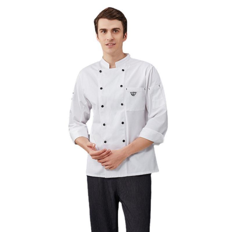 High-End Hotel Chef Workwear Mens Long-Sleeved Fashionable Catering ...