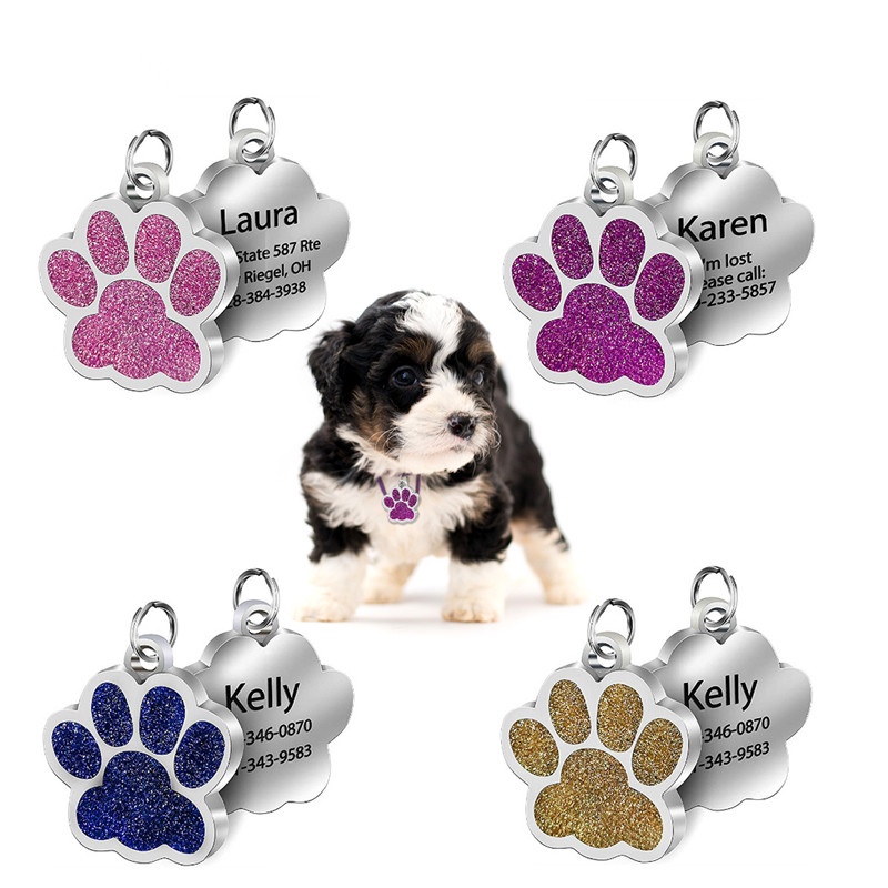 Custom Puppy Dog Tag Anti lost Engraved Pet Dog Collar Accessories ...