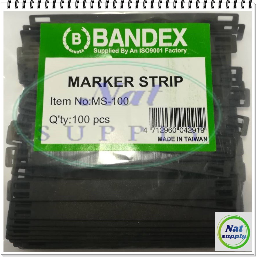 Marker Strip MS-100 ขนาดป้าย 100*9mm. สีดำ BANDEX | Shopee Thailand