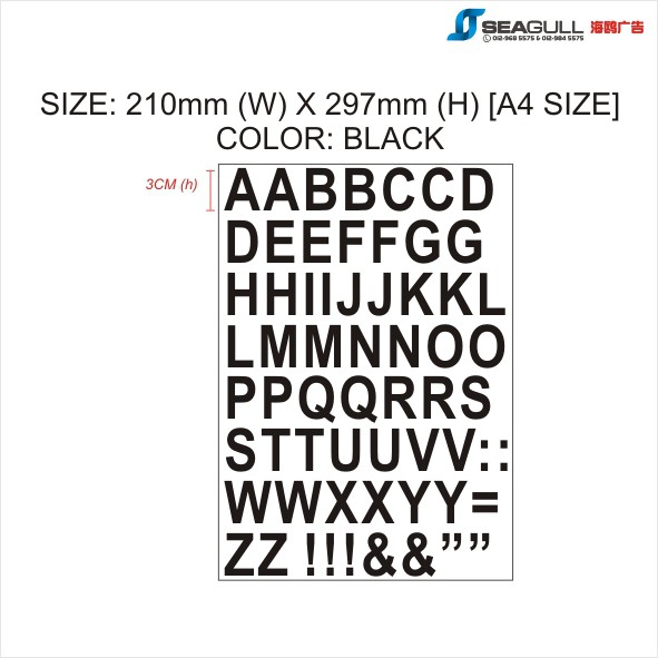 Starform Text Stickers N° 814 Lettres majuscules Capital letters Auto ...