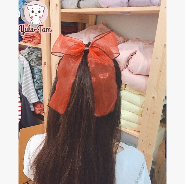 กิ๊บโบว์ใหญ่ รุ่นโบว์ผ้าแก้วเกาหลี - hugmuk - ThaiPick