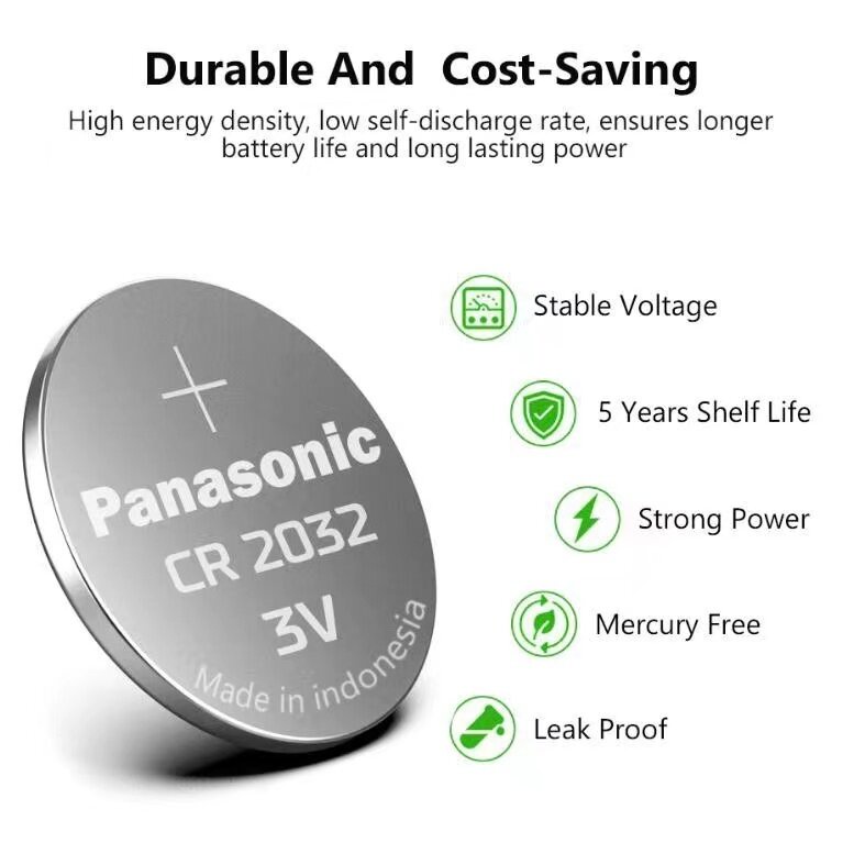 Panasonic ถ่านกระดุม lithium CR2032 CR2025 CR2016 3V(1 แพ็ค 5 ก้อน) - cke_123 - ThaiPick