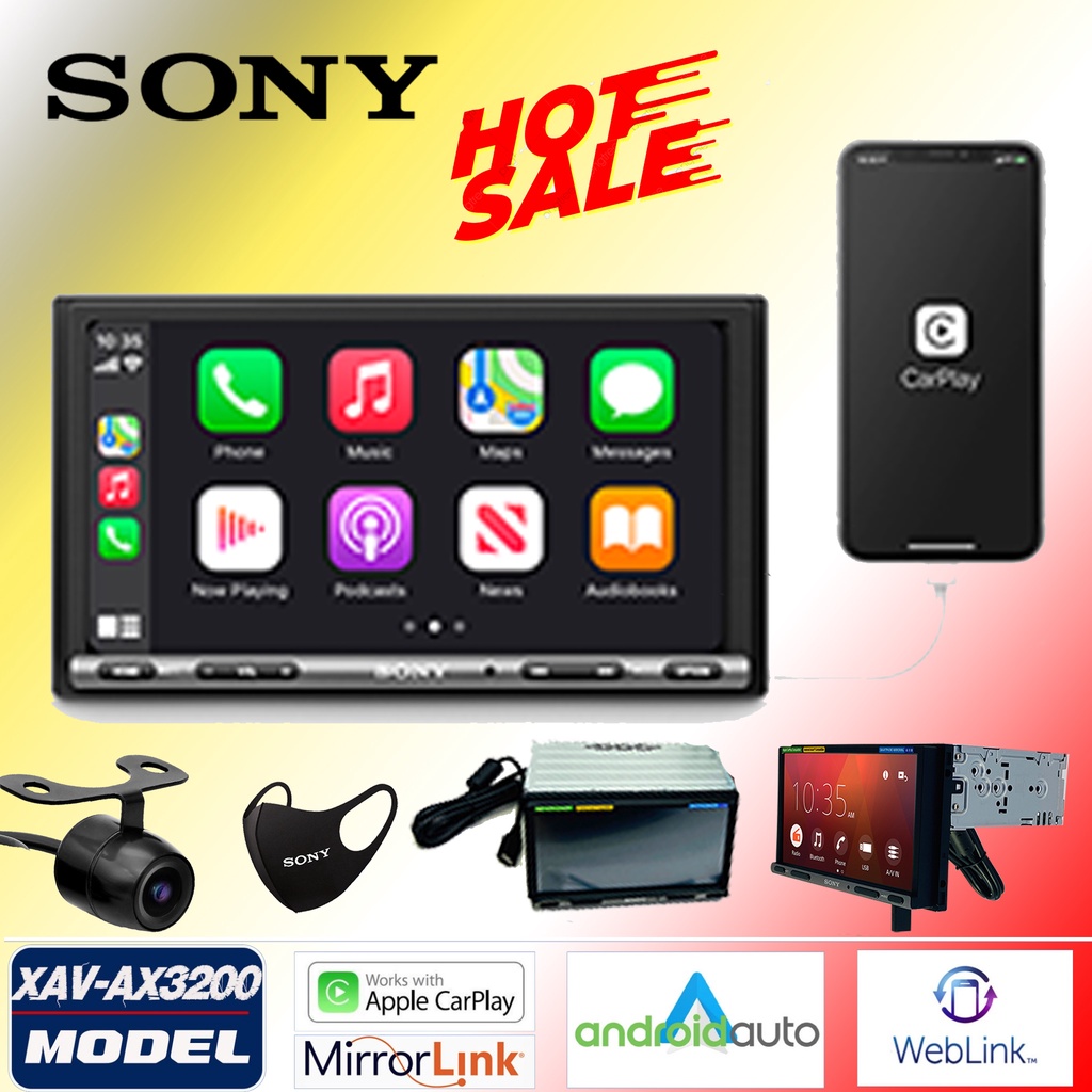 ⚡ราคาพิเศษ⚡ SONY รุ่นXAV-AX3200 วิทยุติดรถยนต์ จอ2DIN มีบลูทูธ 6.95นิ้ว ...