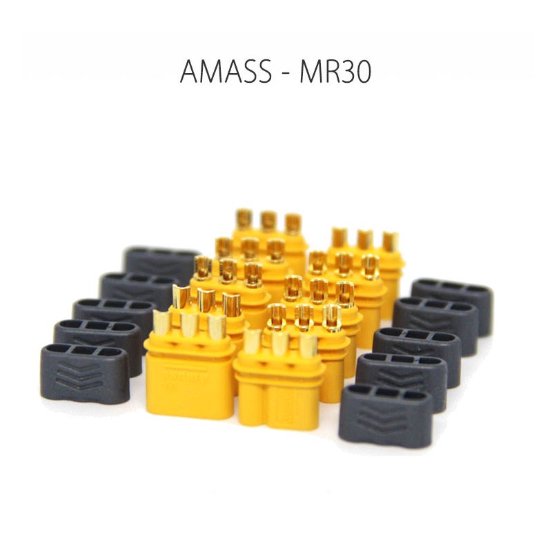 ปลั๊กเชื่อมต่อ amass mr 30 male female 2 คู่สําหรับแบตเตอรี่ rc lipo - uangel.th - ThaiPick