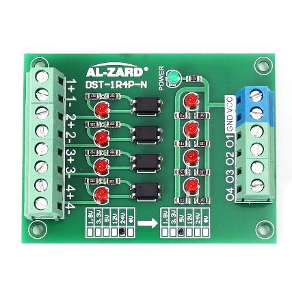 Optocoupler Isolator Module 24V.to 5v NPN Output PLC Signal Level ...