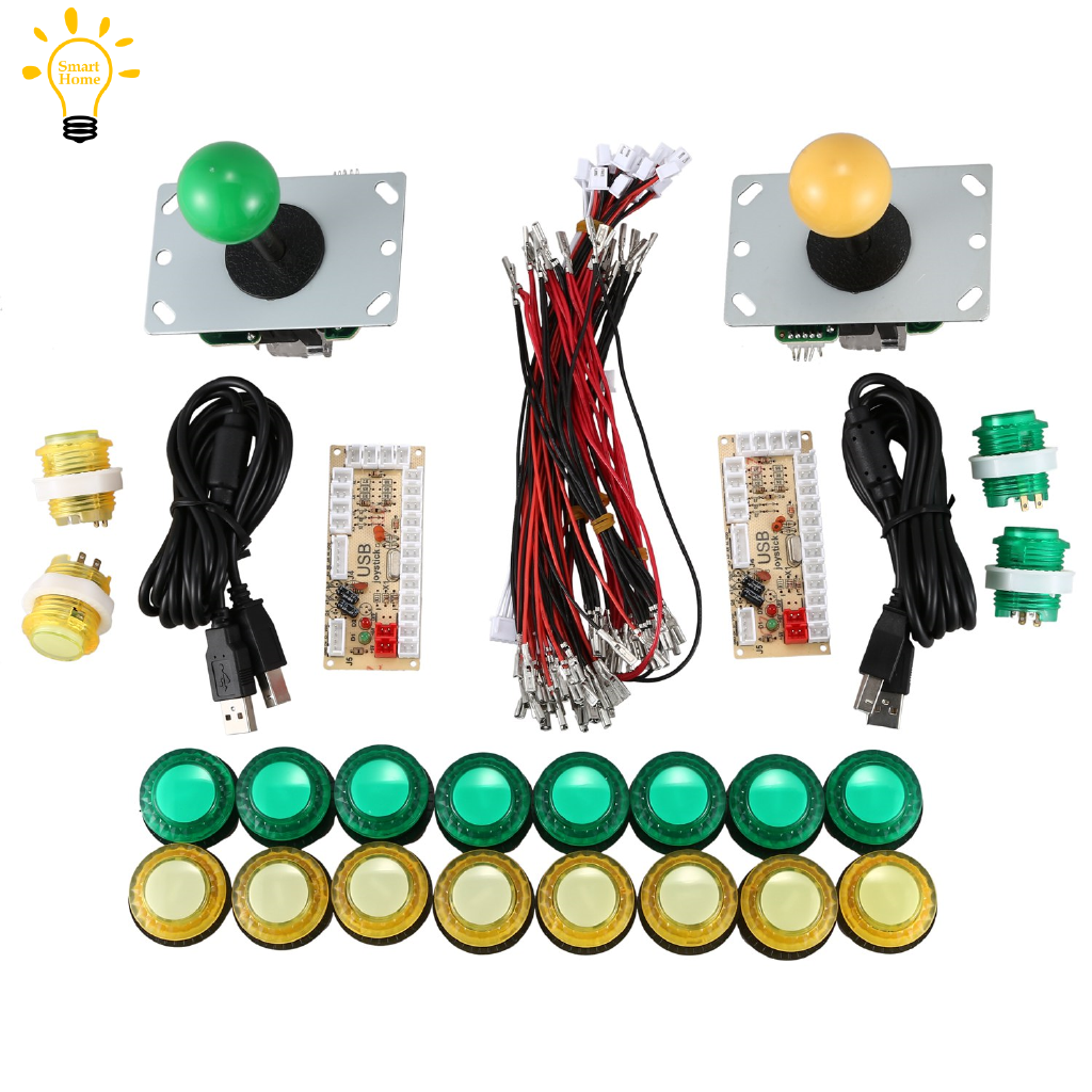 Sale~USB Double Arcade Kit 28 Game Console Kit with Light Key Switch ...