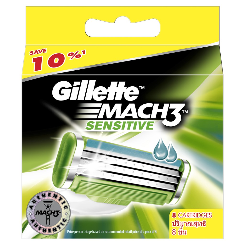 Gillette Mach 3 Sensitive Blades 8S p&g - pg_official_store - ThaiPick
