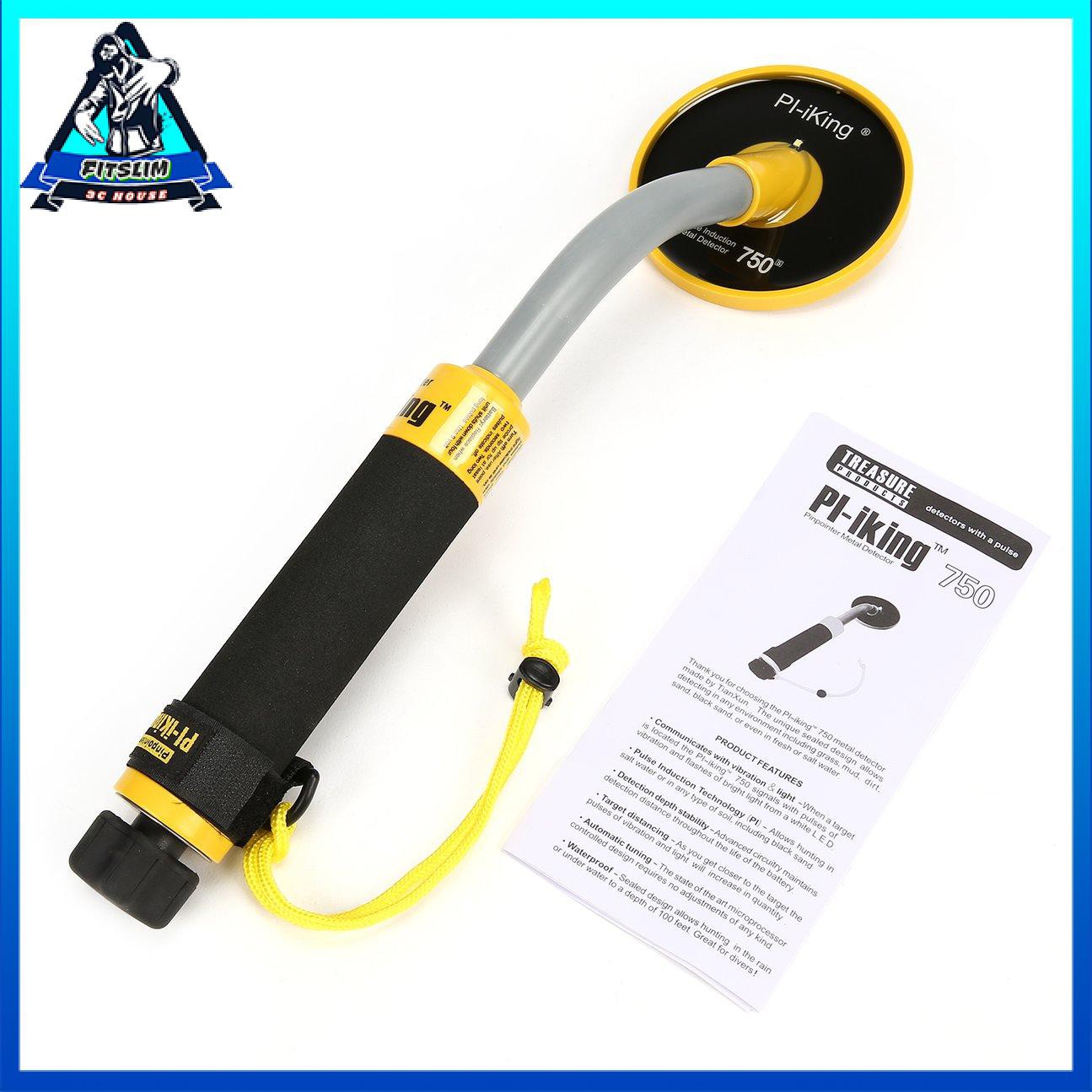 PI-750 Handheld Underwater Waterproof Metal Detector Gold Coin Treasure ...